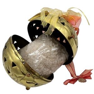 Holiday | Vintage Large Hinged Brass Pomander Ball Ornament Ginger ...